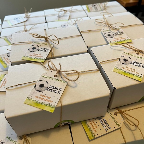 Soccer Birthday Favor Tags Thank You Tag Soccer Party Favor Label ...