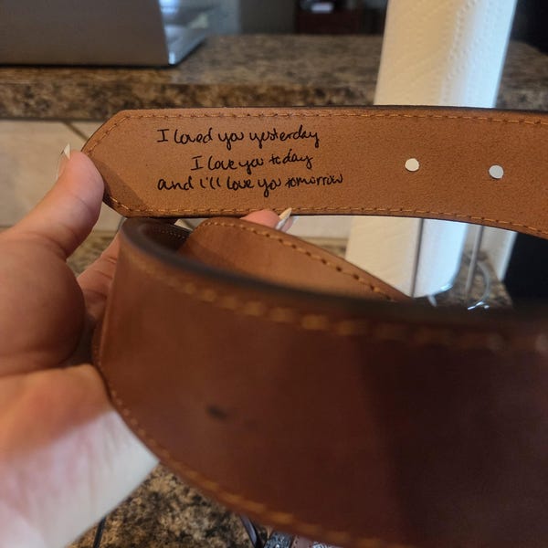Personalized Handmade Belt for Dad, Valentines Day Gift for Him, Gift ...
