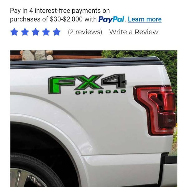 Set of 2: STX 4X4 off Road Truck Bed Decals Stickers Ford F150 PURPLE ...