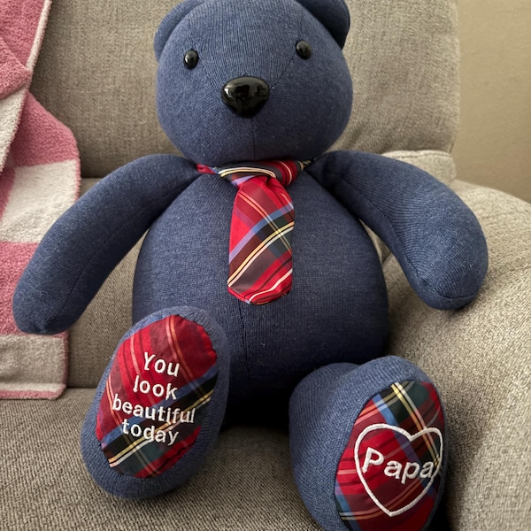 Memory Bear/shirt Bear/keepsake Bear/memorial Bear/memory Stuffed ...