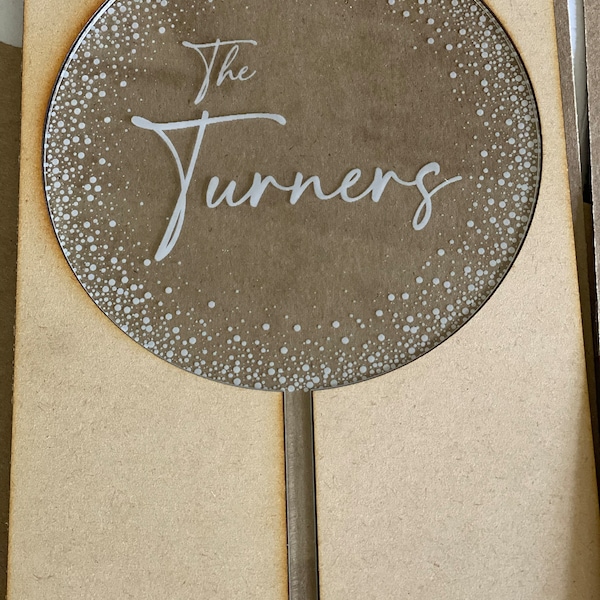 Personalized Cake Topper, Custom Cake Topper, Engraved Clear Acrylic ...