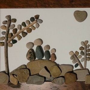 Peace Sign Pebble Art Rustic Decor - Etsy