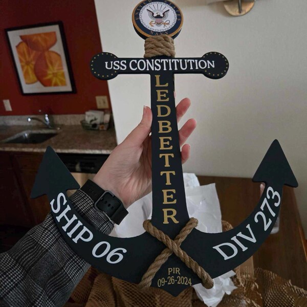 Personalized Navy Anchor Door Decoration: Graduation, Bootcamp, PIR ...