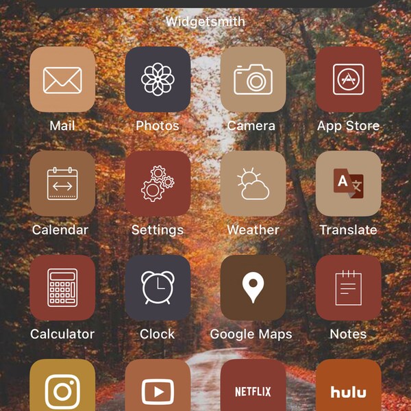Fall Aesthetic | 154 Ios App Icons | iPhone Ios 14/ios 15 Aesthetic ...