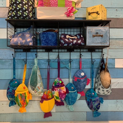 Fish-shaped Wall Pocket Organizer PDF Sewing Pattern Fishy Wall ...