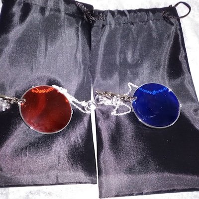 Red Lens Glasses for Women, Vampire Aesthetic Monocle for Men, Gothic ...