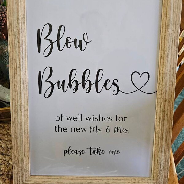 Blow Bubbles Wedding Sign Template, Well Wishes, Printable, DIY, Try ...