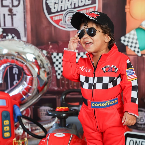 Kids Car Racing Suit, Driver Racing Suit, Pilot Suit, Baby Race Suit ...