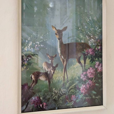 Vintage Devon Ware Scalloped Edged Hand Painted Ceramic Trivet/cake ...