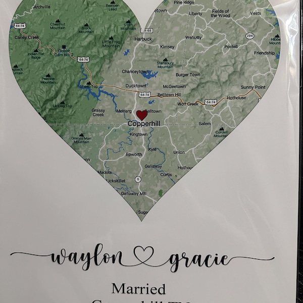 Engagement Map Engagement Gift for Couple Map Print Engagement Print ...