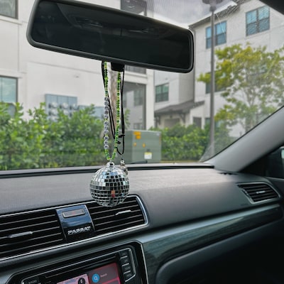 Zodiac Disco Ball Car Charm Car Decor Gift Astrology Ornament Beaded ...
