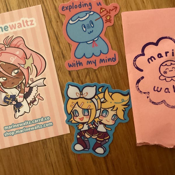 Vocaloid UTAU Vocal Synth Vinyl Glitter Stickers | Hatsune Miku ...