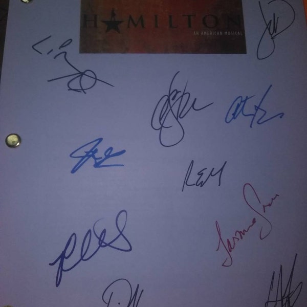Hamilton Script Broadway Lyrics Signed 10X Lin-manuel Miranda, Phillipa ...