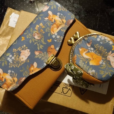 Forest Animals Coin Purse, Clasp Purse, Fabric Purse, Metal Frame Purse ...