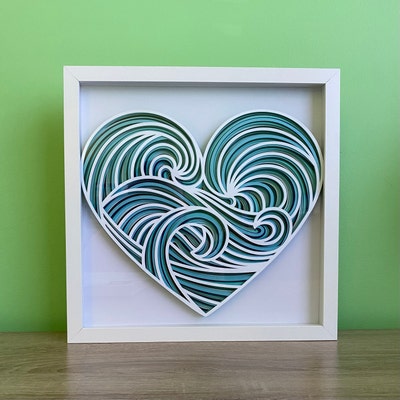 Ocean Heart Mandala SVG Files, Wedding Panel Files for Laser Cutting ...