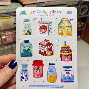 Sticker Sheet mango the Rainbow Cat Set of 12 | Etsy