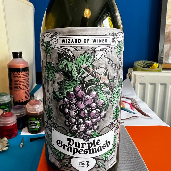 Custom Wine Labels From the Wizard of Wines - Etsy