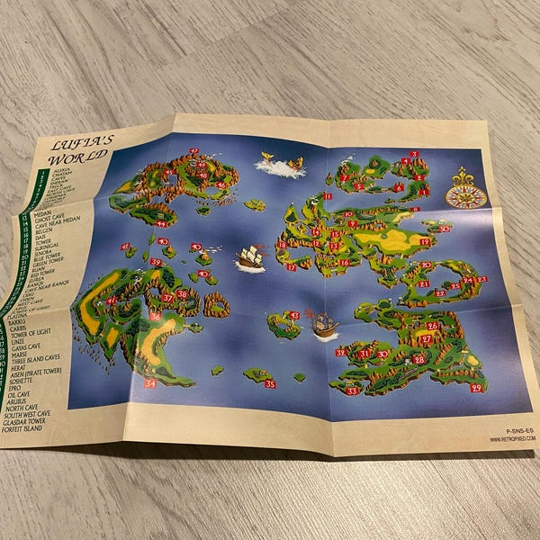 Clock Tower - Super Nintendo - Map (FOLDED) - Etsy