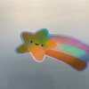 Holographic Shooting Star Sticker Kawaii Sticker Kawaii Star Cute Star ...