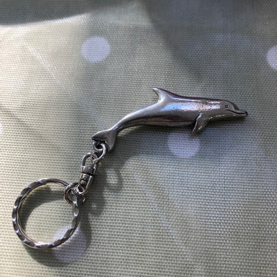 Dolphin Key Ring Handmade UK Modern English Pewter Dolphin - Etsy