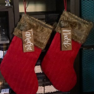 Hand Lettered Personalized Christmas Stocking Tags Customized - Etsy