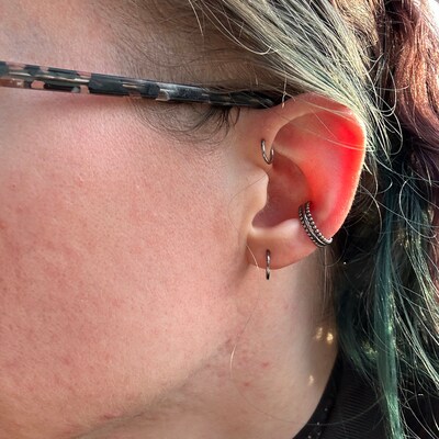 Triple Stack Conch Clicker, Double Beads With Smooth, G23 Titanium ...