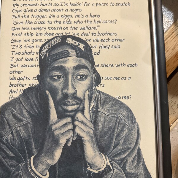 Rapper Pencil Drawing Art A4 (8.3 X 11.7 Inches) Print of Drawing - Rap ...