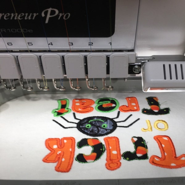 Trick or Treat Halloween Machine Embroidery Applique HL0064 -4x4 5x5 ...