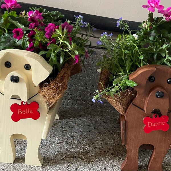 Chocolate Labrador Pet Planter, Dog Planter, Birthday Gift - Etsy