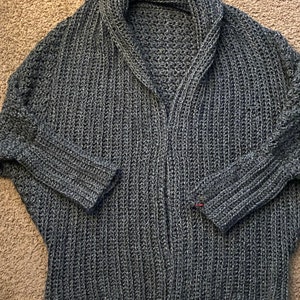 Crochet Pattern / Easy Cardigan From Rectangle / Beginner - Etsy