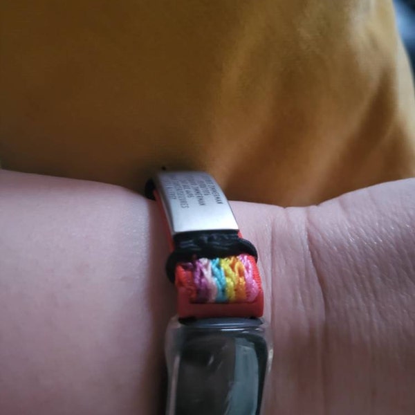 Medical Alert Bracelet Runner Emergency ID Nylon Wristband Custom ...