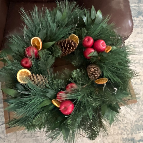 Everyday Farmhouse Greenery Eucalyptus Wreath Cottage Front Door Décor ...