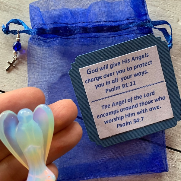 Pocket Angel, Opalite Angel, Touch Stone, Comfort Token, Carved Angel ...
