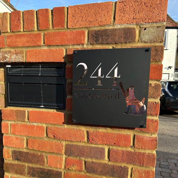 MODERN HOUSE SIGN | Address |number Sign | Horse House Sign | Horse ...