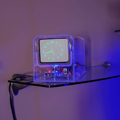 Oscilloscope Clock or Scope Clock New Design Century Font Wifi Included ...
