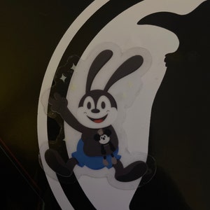 Oswald With Steamboat Willie Plushie Transparent Disney Laptop Stickers ...