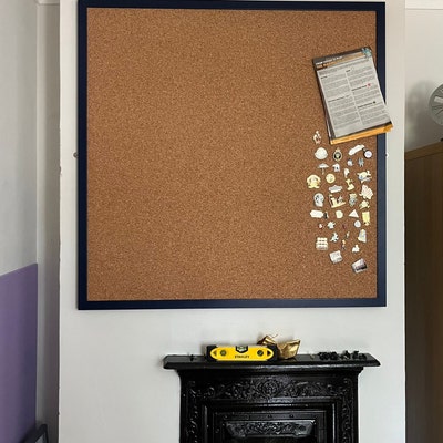 Extra Large Framed Cork Board Black Solid Wood Frame 102 X - Etsy UK
