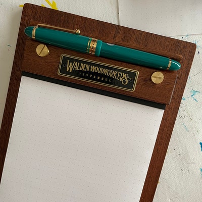 The Note Board Wooden Rhodia Notepad Holder Mahogany - Etsy