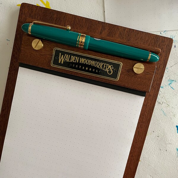 The Note Board - Wooden Rhodia Notepad Holder - Mahogany - Etsy