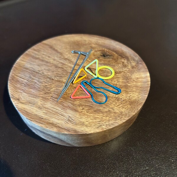Magnetic Pin/paperclip Holder - Round Hardwood - Etsy