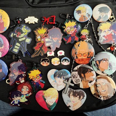 Trigun Maximum : Vash , Wolfwood & Knives Acrylic Keychain - Etsy