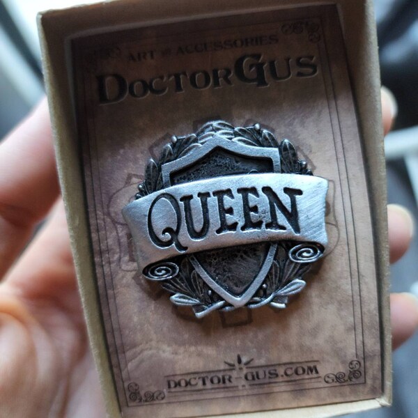 Queen Badge RPG Character Class Pin Handcrafted Pewter Accessories by ...