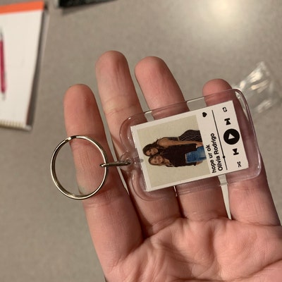 Custom Album Keychain Custom Song Keychain Spotify Keychain Double ...