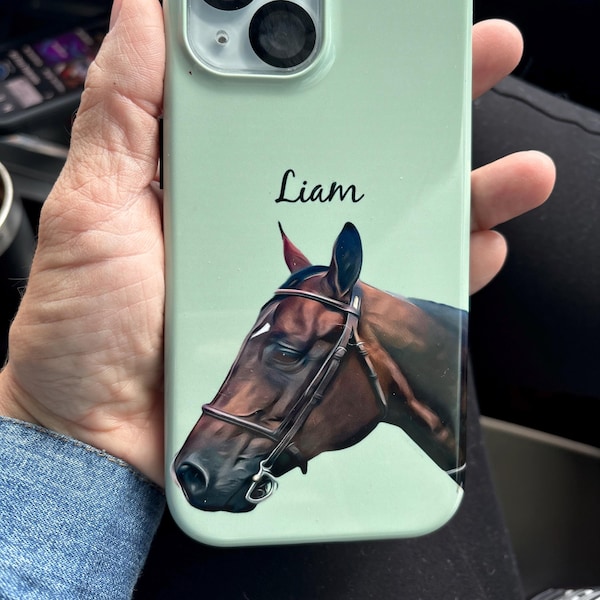 Custom Horse Phone Case Personalized Horse Phone Case Custom Animal ...