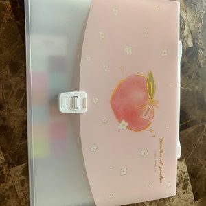 Cute Pink Peach File Folder 13 Pocket Folder Decorative Document Keeper ...