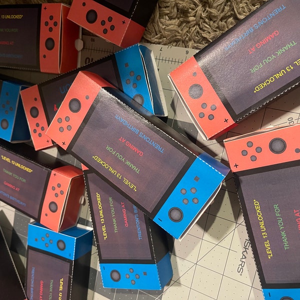Video Game Theme Favor Box. Gamer Party. Video Game Party. Printable ...