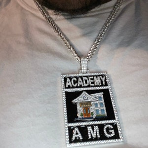 Custom Iced Out Danny Phantom Dark in the Glow Cartoon Pendant in 925 ...