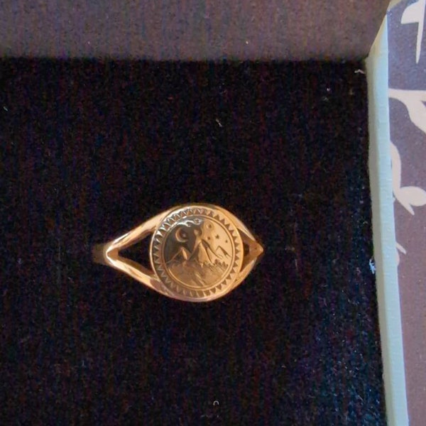 Mickey Mouse Ring Sterling Silver Ring Signet Ring Mickey Ring Engraved ...