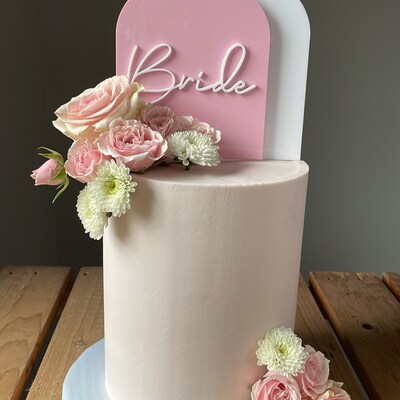 Arch Cake Topper, Pastel Acrylic Cake Topper, Birthday Cake Topper ...