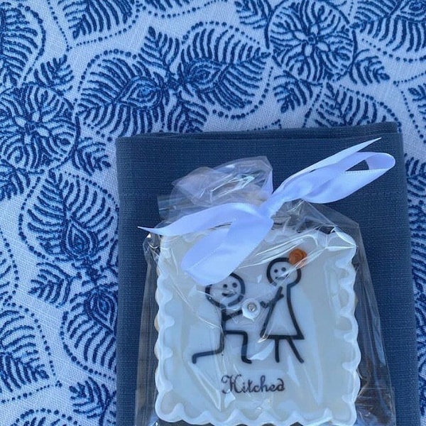 Stick Figure Wedding Cookies, (4" Size, Bowed) - Next Ship Date is 4/7 ...